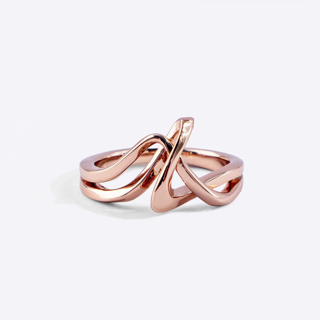 Amare Ring by LACE | Knot‑Style Silver & Rose Gold Ring