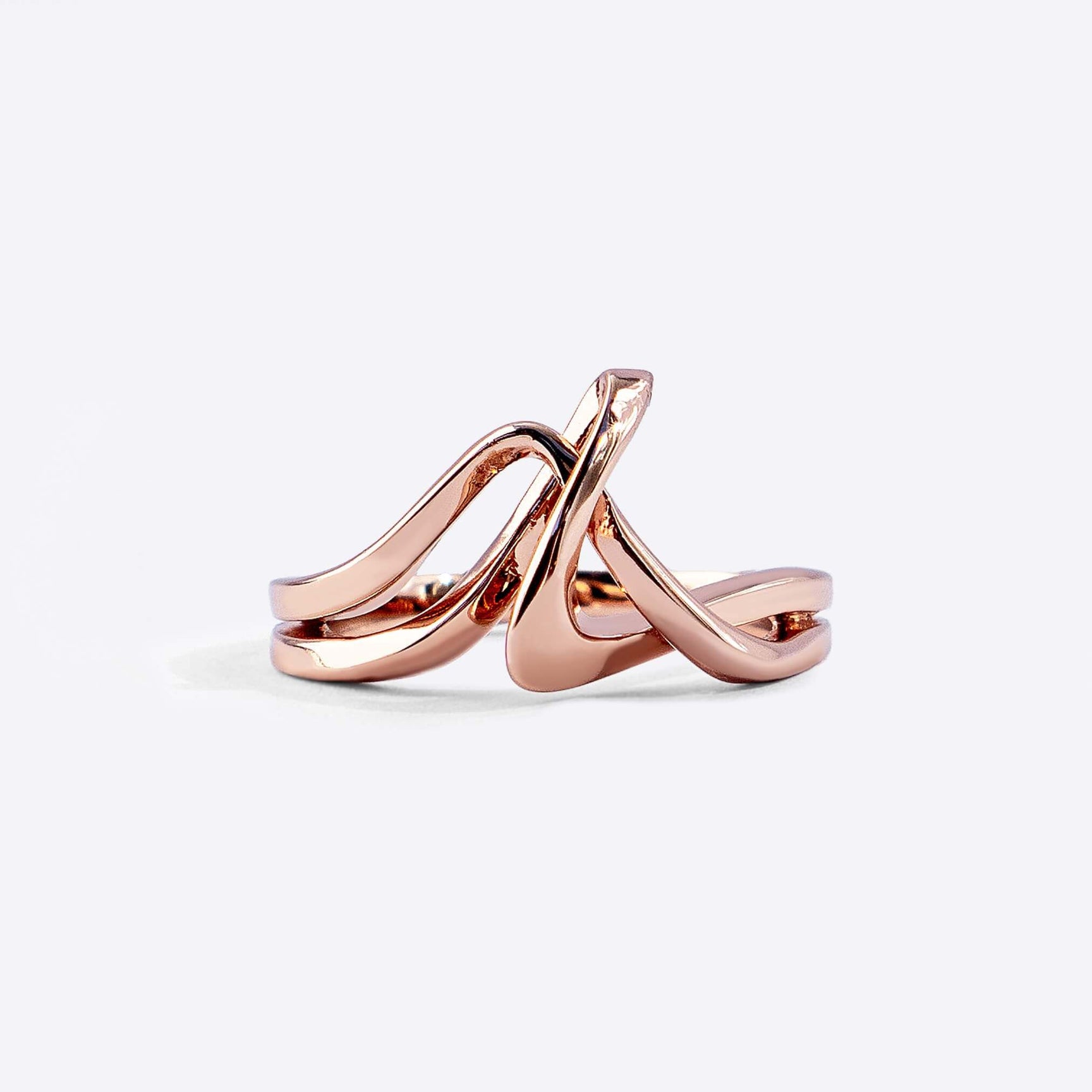 Amare Ring by LACE | Knot‑Style Silver & Rose Gold Ring
